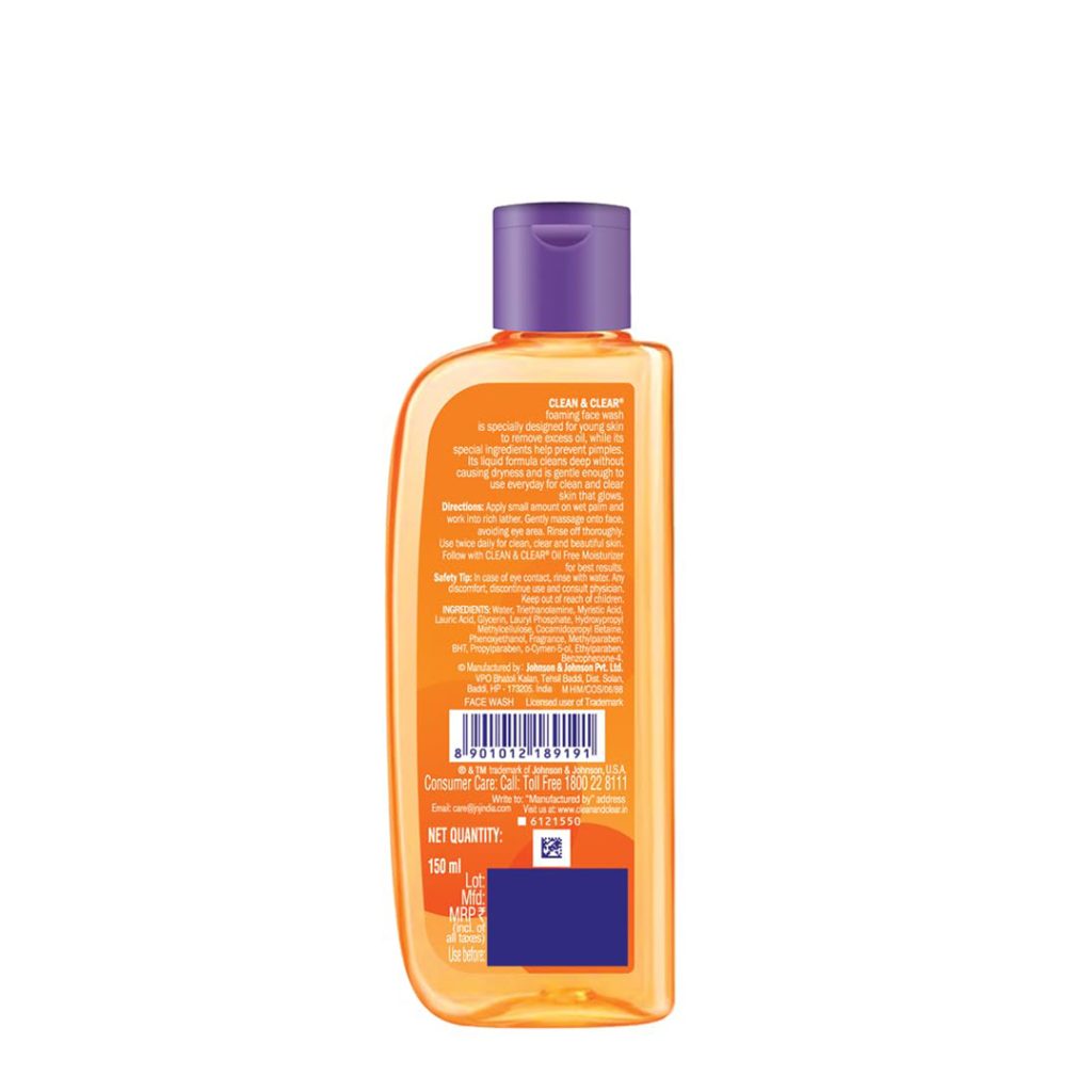 Clean & Clear Foaming Face Wash - 100ml | ModernBeautyBD