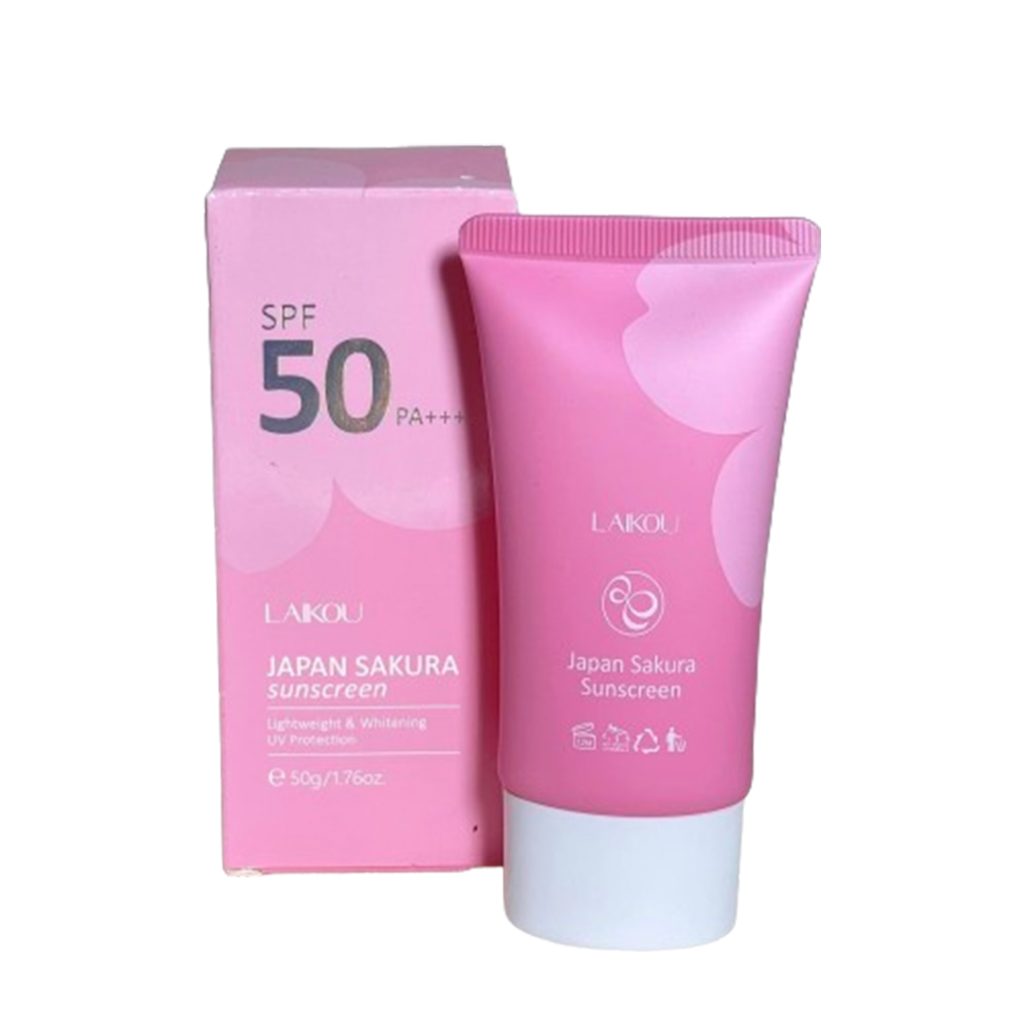 Laikou Japan Sakura Sunscreen SPF50 PA+++ (50g) - Modern Beauty BD