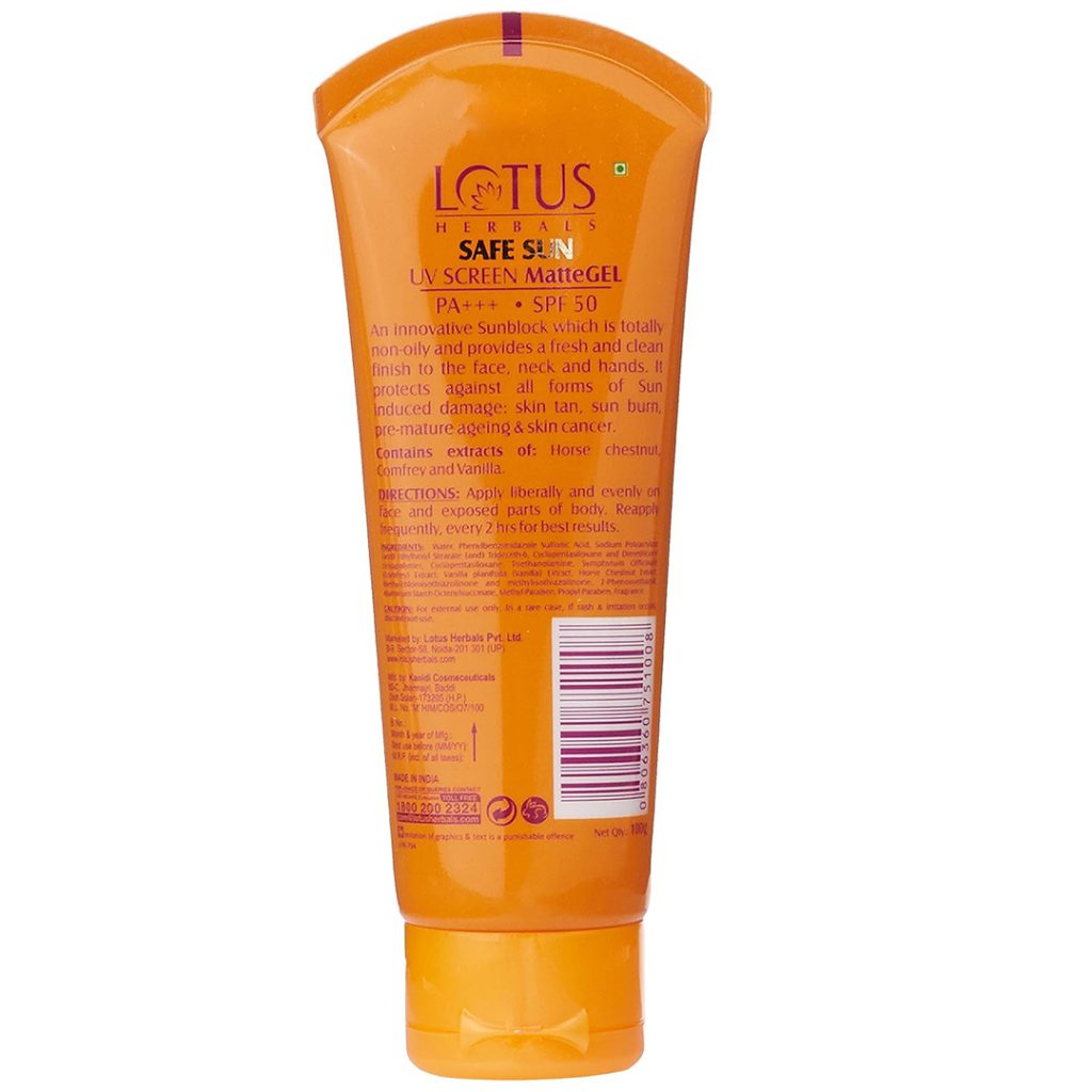 Lotus Herbals Safe Sun Matte Gel SPF 50 | Modern Beauty BD